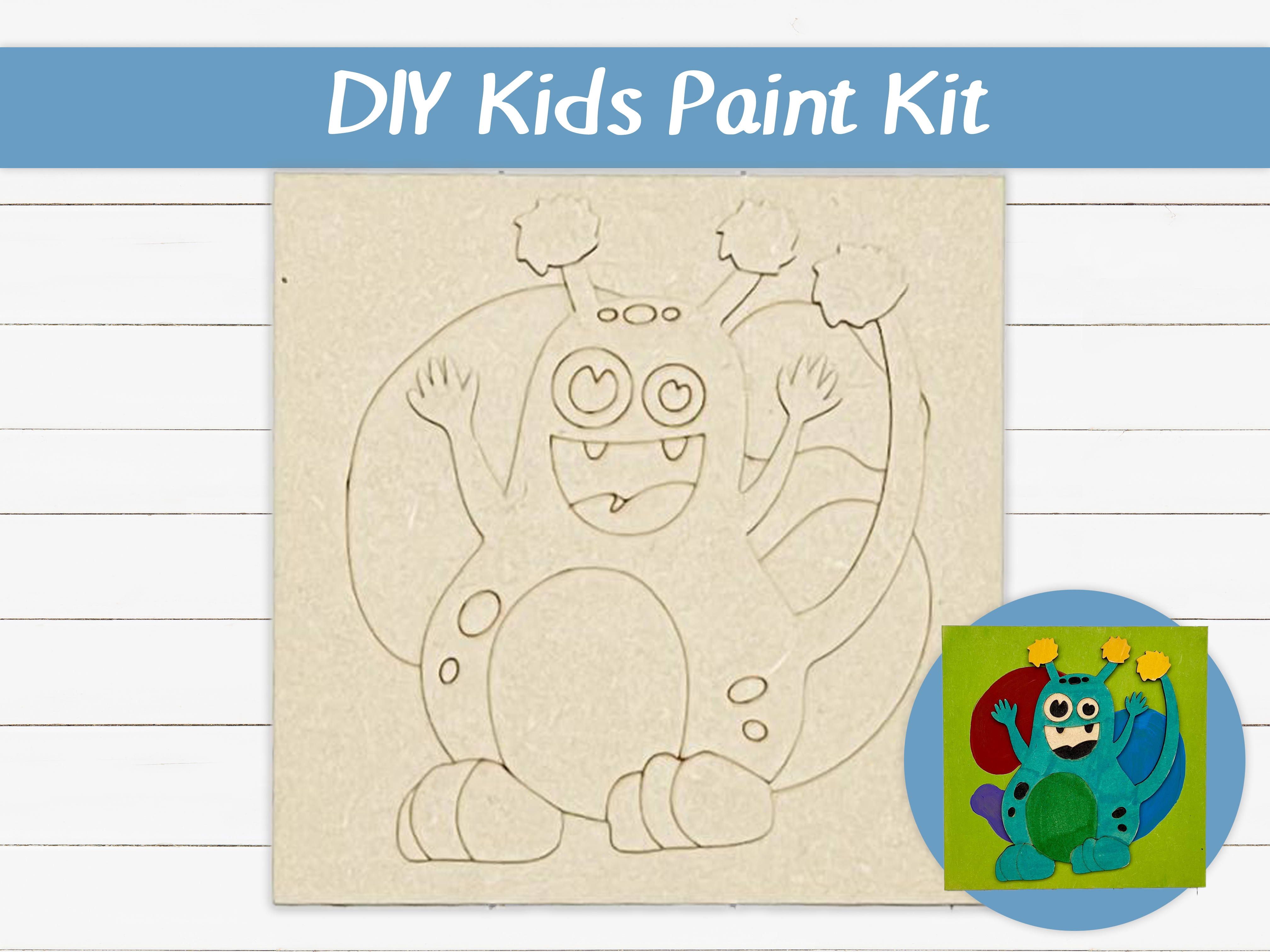 Monster Spots Kids DIY Paint Kit, Kids Craft Kit