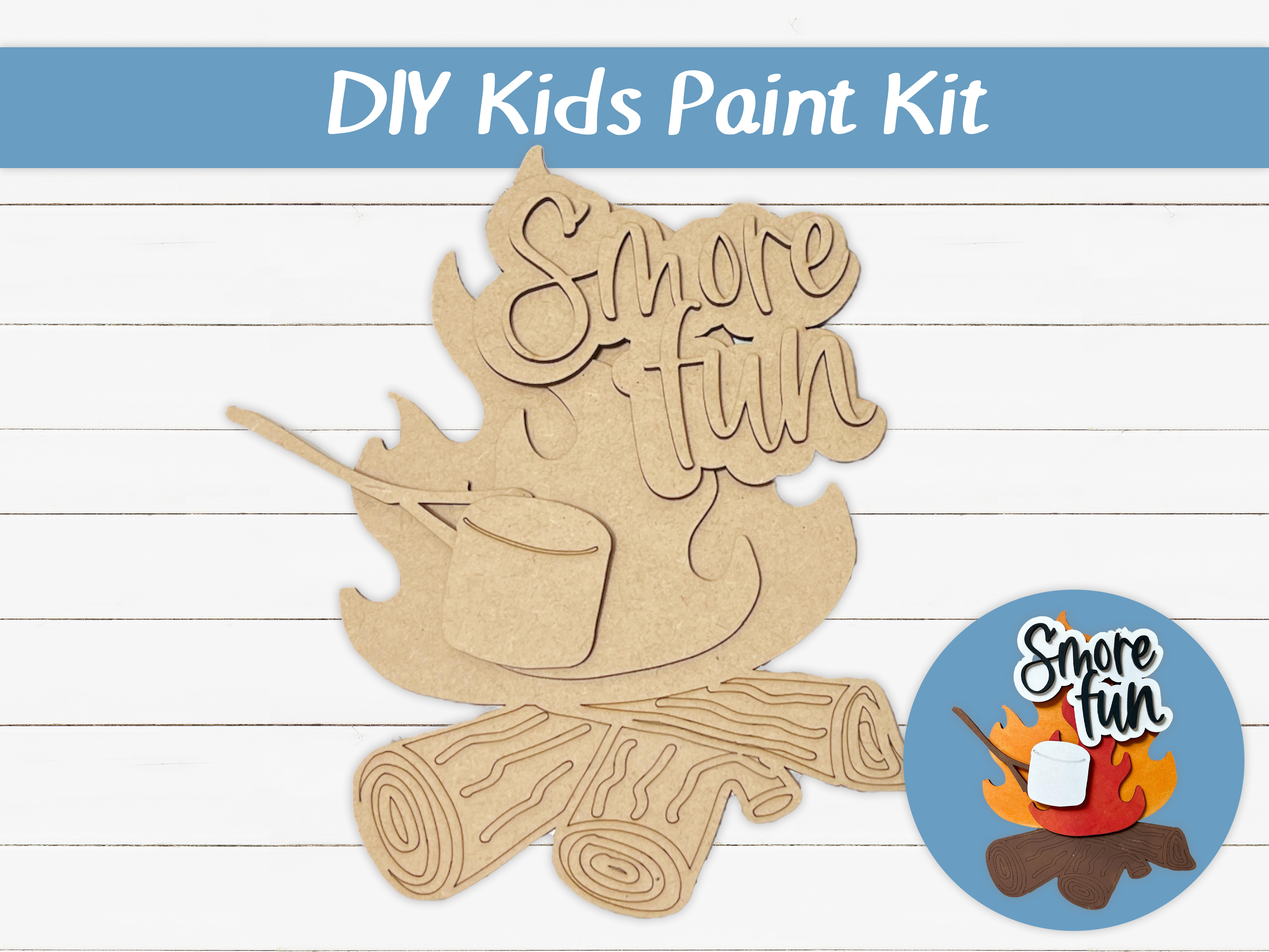 Handmade Supplies :: Home & Hobby :: Smore Fun Campfire DIY Paint Kit ...